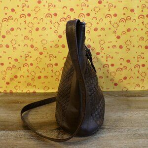Ganson | Bags | Ganson Womens Brown Woven Hobo Purse Shoulder Bag Or ...
